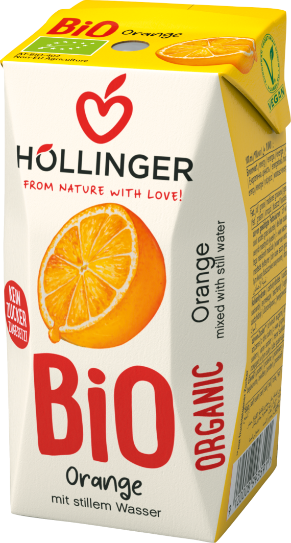 Χυμός Πορτοκάλι χωρίς ζάχαρη 200mL Hollinger Bio - healthymarket.gr